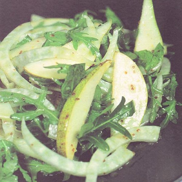 Salade van rucola, venkel, waterkers & peer van Gordon Ramsay - okoko ...