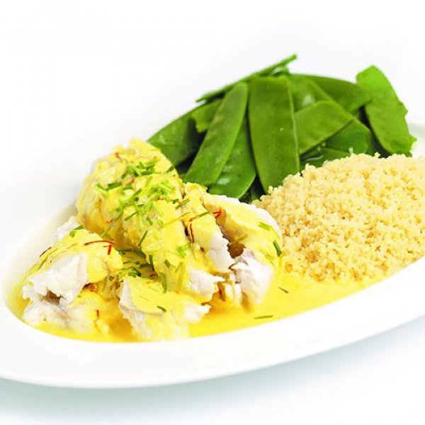 Zeewolf in saffraansaus met couscous - recept - okoko recepten
