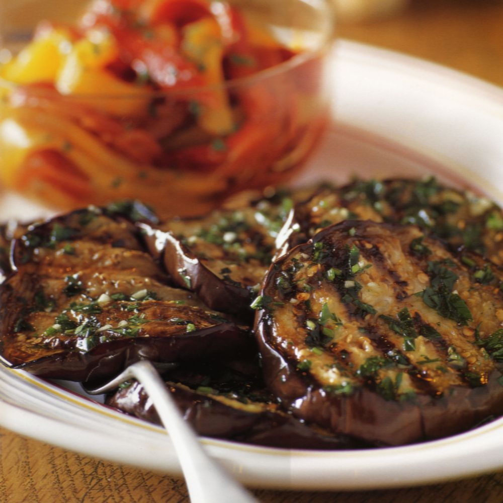 Gegrilde aubergine en paprika - recept - okoko recepten