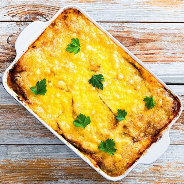 Pan-op-tafel moussaka - recept - okoko recepten