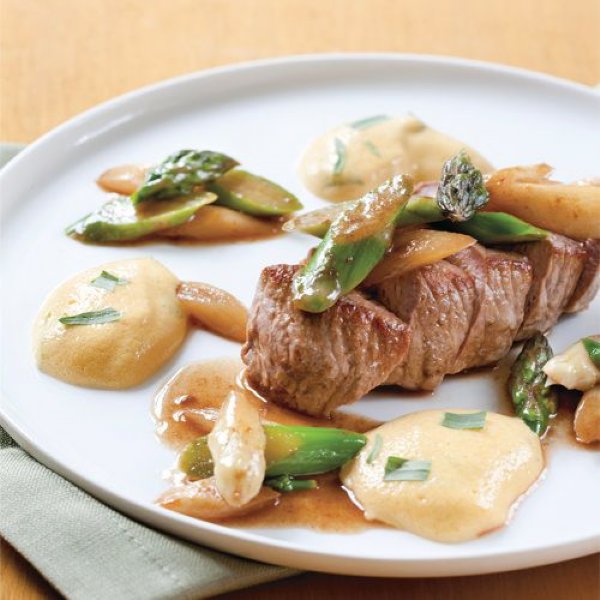 Kalfsoester met gebakken asperges - recept - okoko recepten