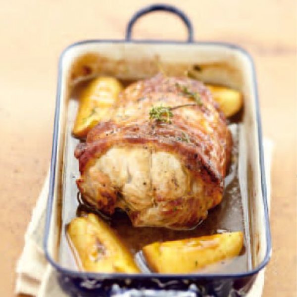 Varkensrollade met cider en appelen - recept - okoko recepten