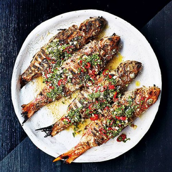 Gegrilde rode mul met Thaise dipsaus - recept - okoko recepten