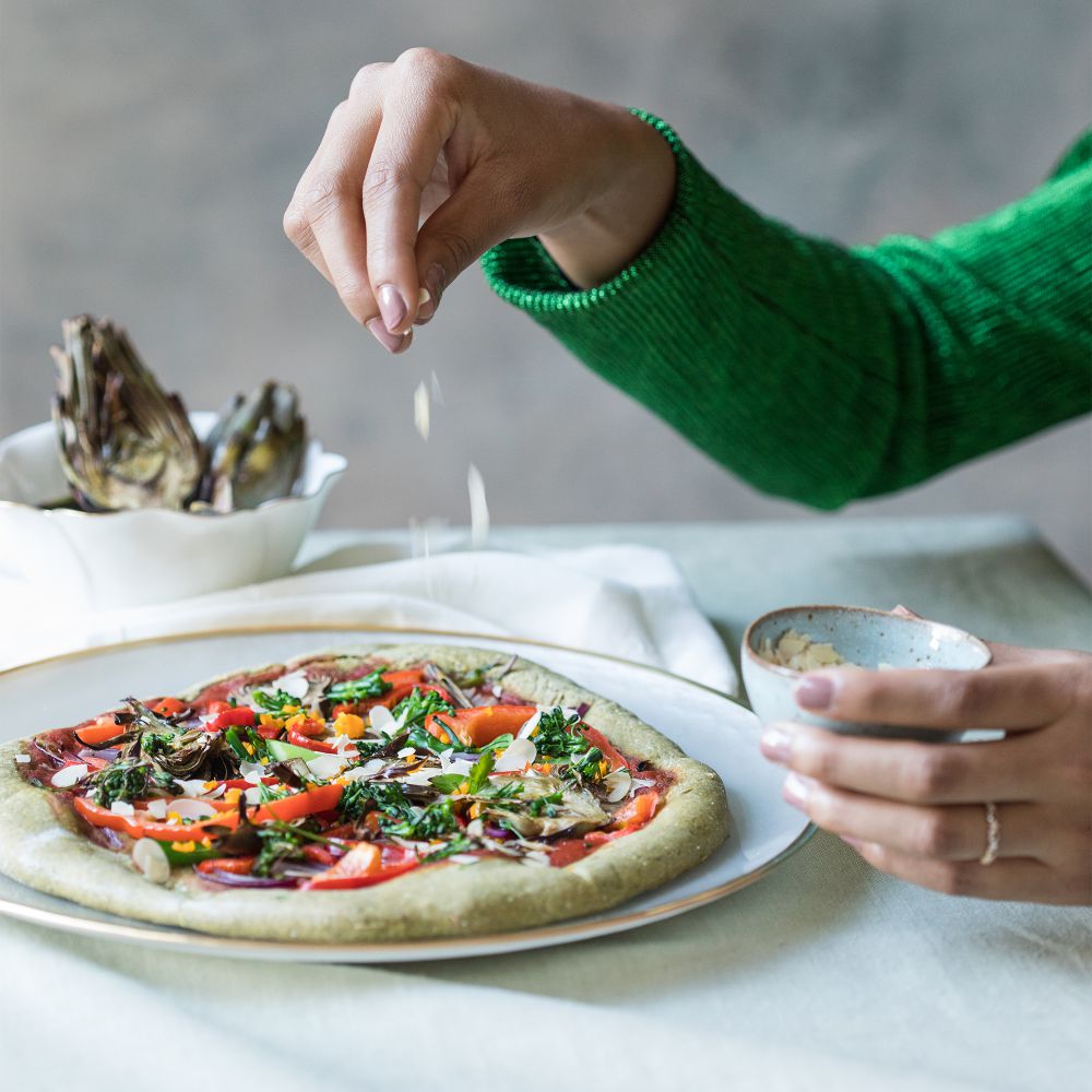 Pizza met paprika en artisjok - recept - okoko recepten