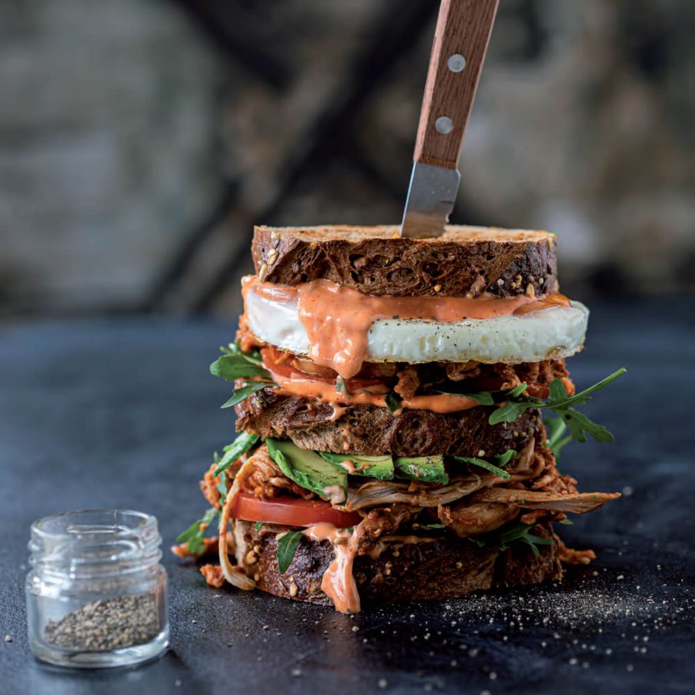 Protein tower sandwich - recept - okoko recepten