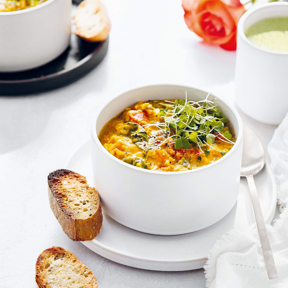 Pittige linzensoep met glow - recept - okoko recepten