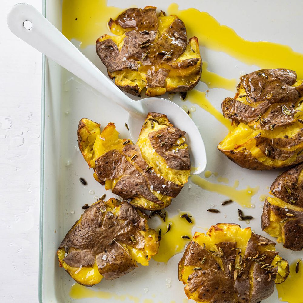 Smashed potatoes - recept - okoko recepten