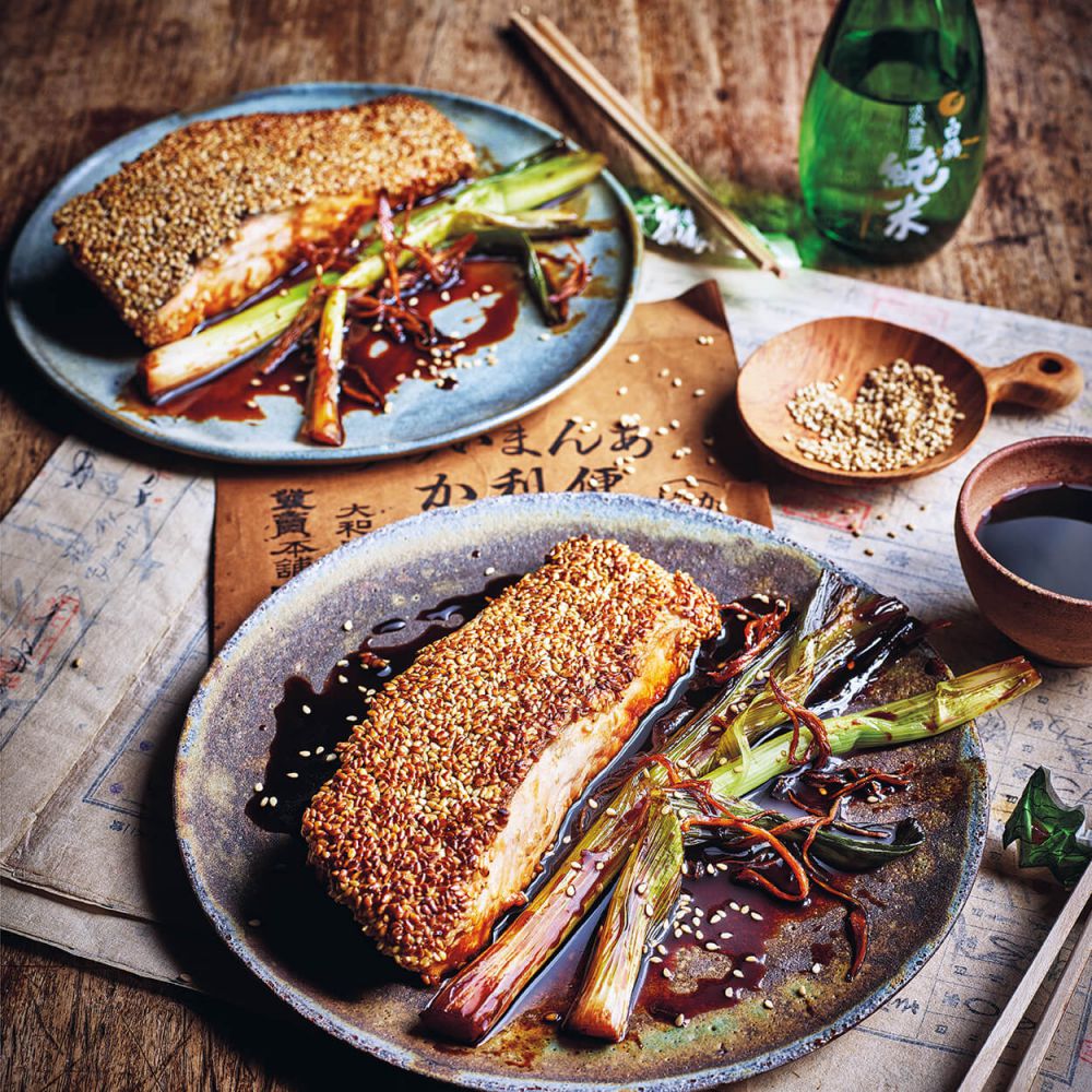 Zalm teriyaki met sesam - recept - okoko recepten