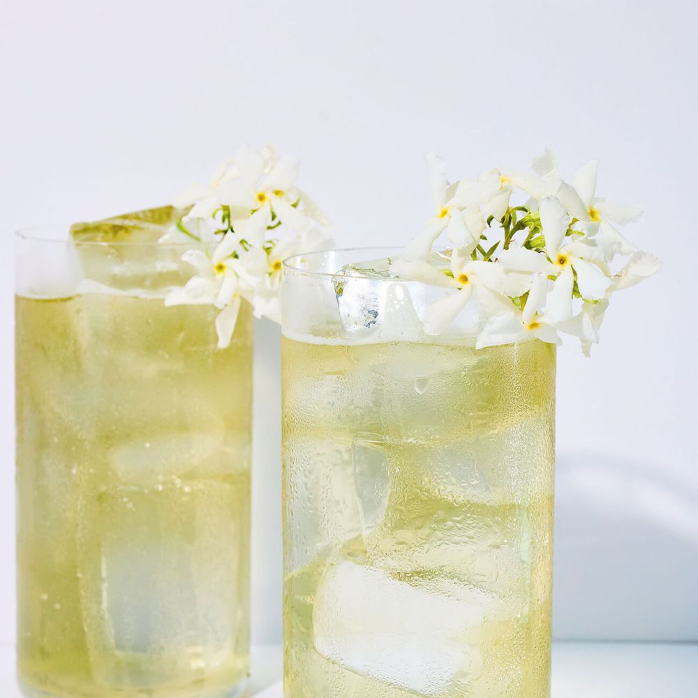 Eau de vie van cider en groene jasmijnthee - recept - okoko recepten