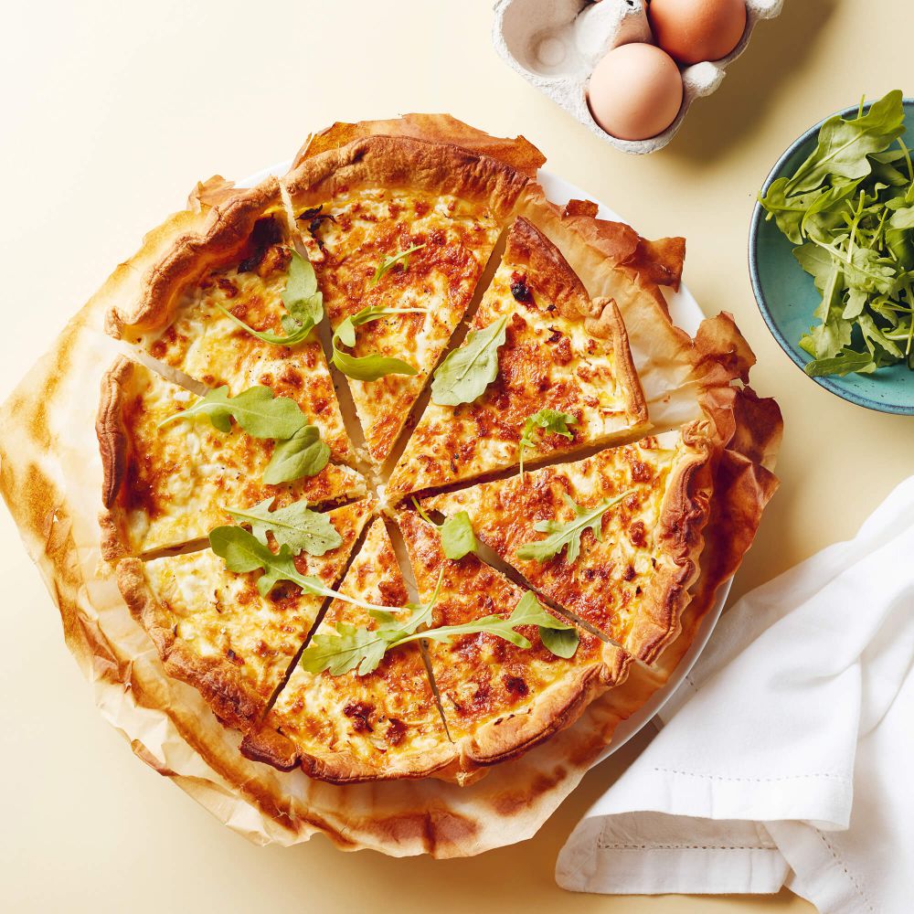 Hartige taart met groene kool en feta - recept - okoko recepten