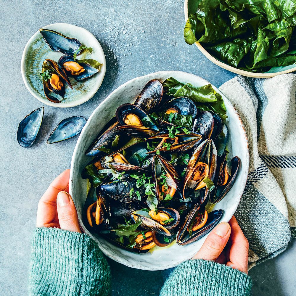 Mosselen met kombu en kerrie - recept - okoko recepten