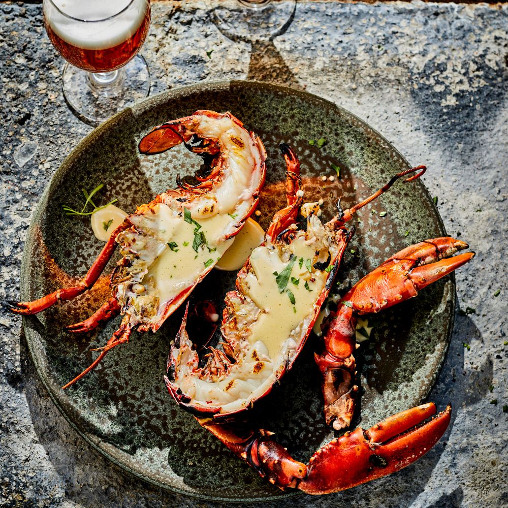 Kreeft met biernaise van de BBQ - recept - okoko recepten