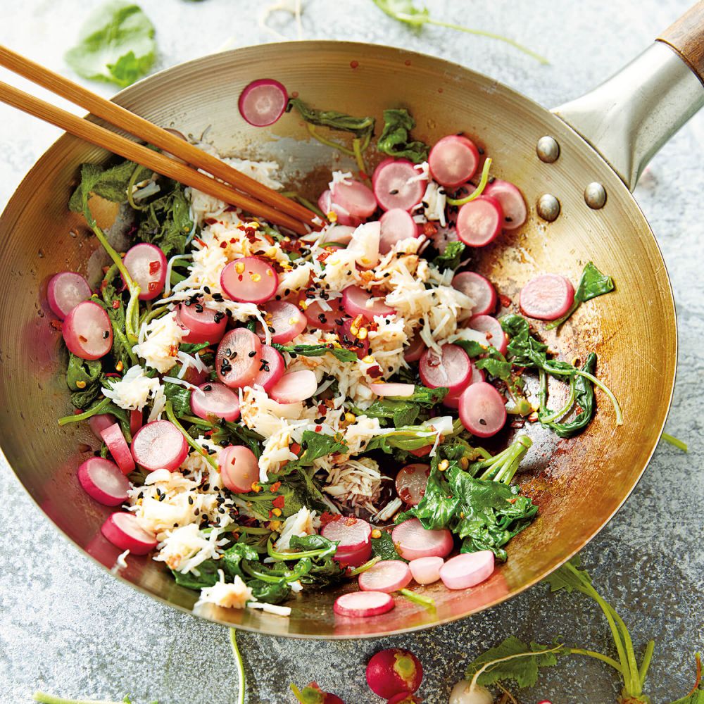 Radijs met krab en sesamzaad - recept - okoko recepten