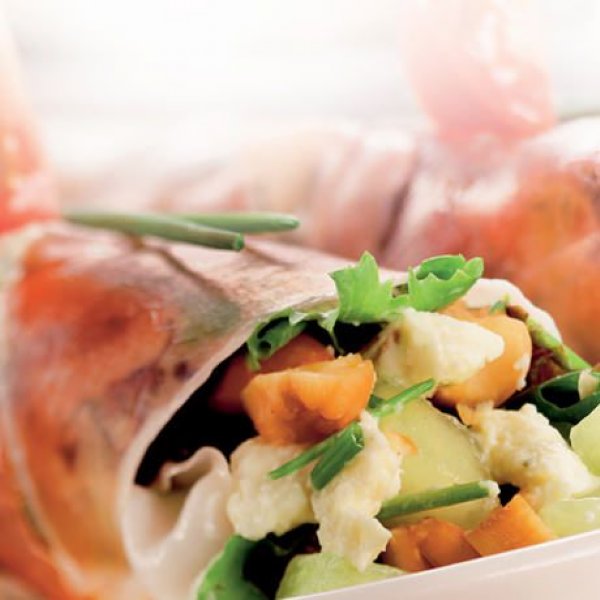 Bonbon van Ardennerham en salade - recept - okoko recepten