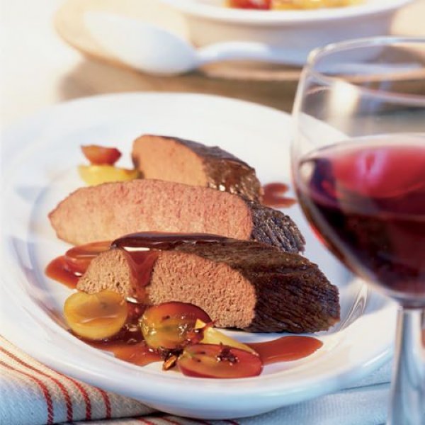 Hertenfilet met druiven - recept - okoko recepten