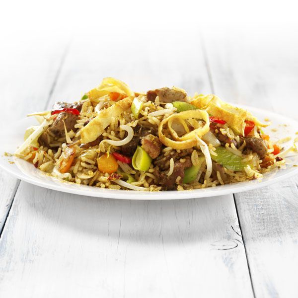 Nasi met groenten en omeletreepjes - recept - okoko recepten