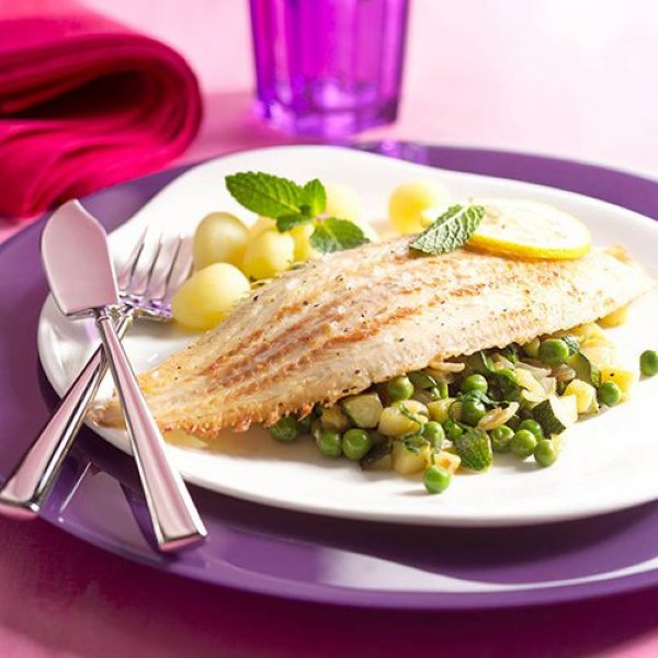 Recept sliptong - Gebakken sliptong met courgette - recept - okoko recepten